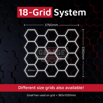 MODULAR HEXAGON LIGHTING SYSTEM - EIGHTEEN GRID