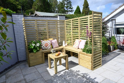 Modular Wooden Garden Seating Set Number 3