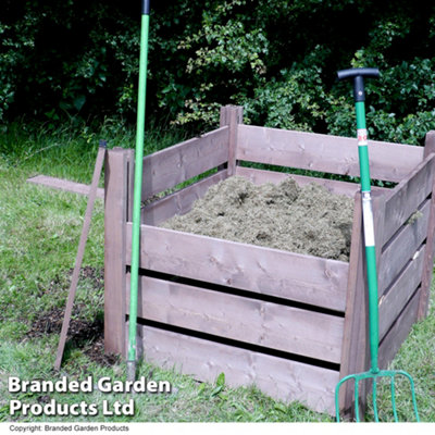 Modular Wooden Square Compost Bin, 573 litre capacity, easy to assemble ...