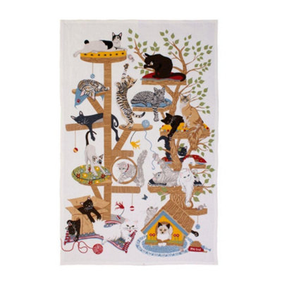 Moggie Mayhem Animal Print 100% Cotton Tea Towel