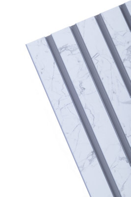 Moisture-proof SlatWall Panel - Volga Panels™ (Calacatta Marble ...