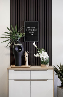 Moisture-proof SlatWall Panel - Volga Panels™ (Daytona Grey) - 240cm x 20cm