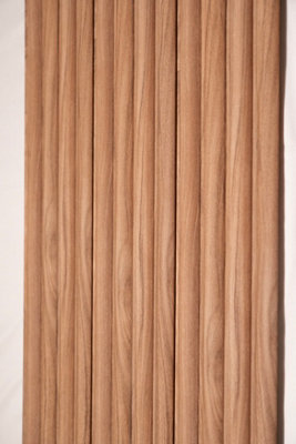 Moisture-Proof SlatWall Panel - Volga Panels™ (Natural Oak Fluted ...