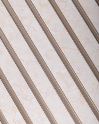 Moisture-proof SlatWall Panel - Volga Panels™ (Onyx Marble) - 240cm x 20cm