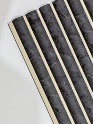 Moisture-Proof SlatWall Panel - Volga Panels™ (Tempest Marble) - 240cm ...