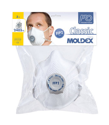 Moldex 2405 Classic Valved Mask Retail Pack (3 Masks)