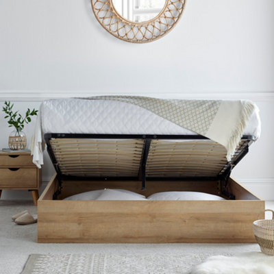 Molle Wooden Ottoman Storage Bed Frame Double 4ft6