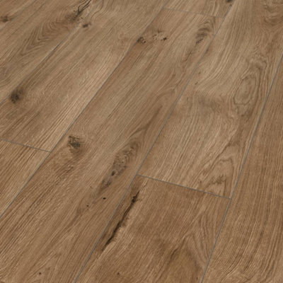 Mona 52598 Oak Rustic Dark Brown Wood Effect Click Laminate (8mm) For ...