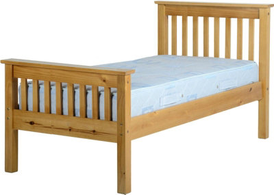 Monaco 3ft Single Bed High Foot End in Antique Pine | DIY at B&Q