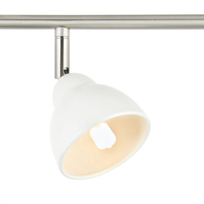 Monaco - White & Brushed Chrome 4 Way Adjustable Ceiling Spotlight