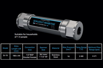 Monarch SI-15 Scaleout Inhibitor 15mm Scale Prevention WRAS - Boiler Shower
