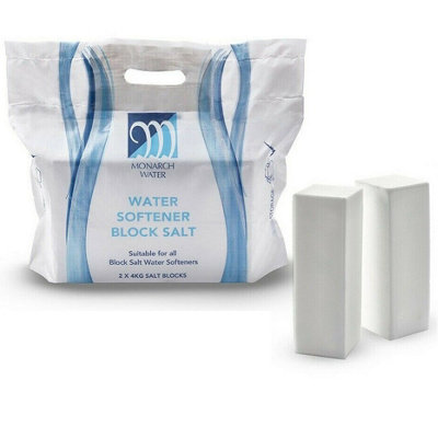 Monarch Ultimate Water Softener Block Salt 8kg Bag 2x 4kg Salt Blocks ...