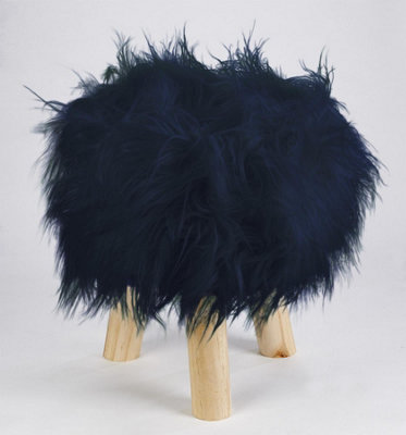 Mongolian Faux Fur Home Foot Stool