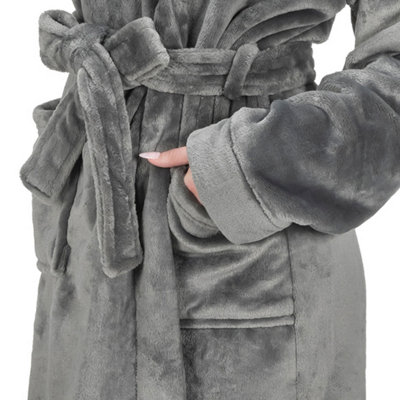 MONHOUSE Womens Dressing Gown - Soft & Cosy Long Bathrobe - Ladies ...