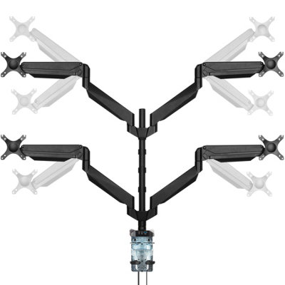 Monitor Arm - for 4 screens, swivel arms can be tilted, rotated, and ...