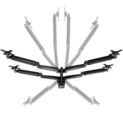 Monitor Arm - for 4 screens, swivel arms can be tilted, rotated, and ...