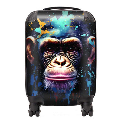 Monkey Face Splashart with Blue Suitcase - Mini Cabin | DIY at B&Q