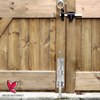 Monkey Tail Drop Down Bolt 12" Gate Garage Lock Galvanised