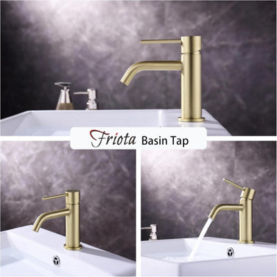 Mono Basin Mixer Tap Single Lever Tall Counter Bathroom Sink Taps Lead ...