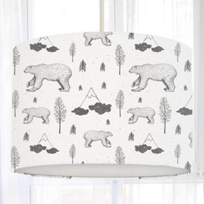 Mono Bears and Mountains Ceiling Lampshade 25cm x 19cm | DIY at B&Q