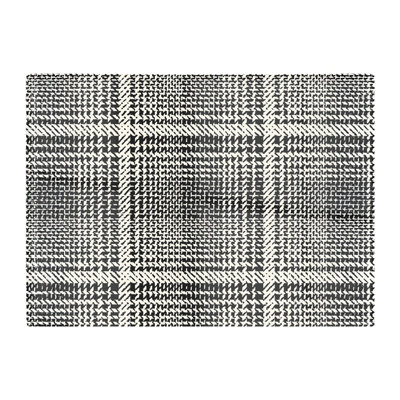 Monochrome Textured Checked Pattern Glass Chopping Board