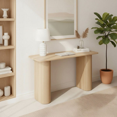 Monroe Modern Oak Effect Home Office Computer & Writing Desk