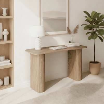 Monroe Modern Oak Effect Home Office Computer & Writing Desk