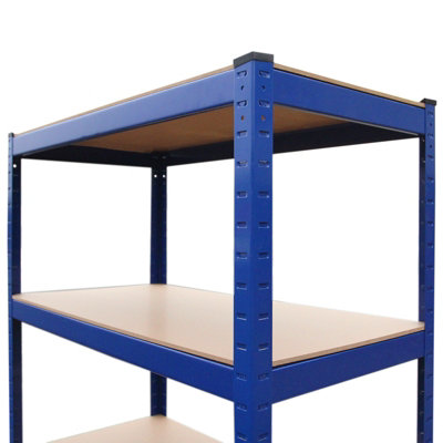 Monster Racking 5 x 90cm Blue Warehouse Storage Bays/Garage Shed Shelving