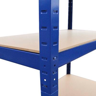 Monster Racking 5 x 90cm Blue Warehouse Storage Bays/Garage Shed Shelving