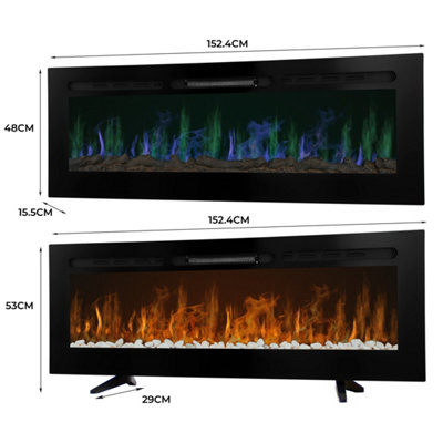 MonsterShop 60" Electric Inset Fireplace