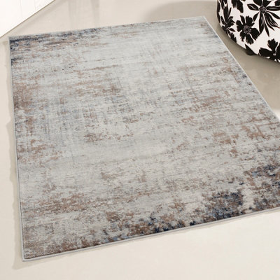 Montana Collection Modern Rugs in Brown 3718B | DIY at B&Q