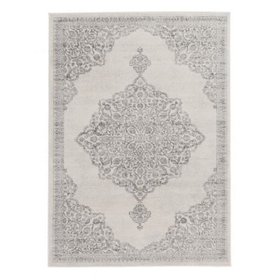 Montana Collection Modern Rugs in Grey 3724G | DIY at B&Q
