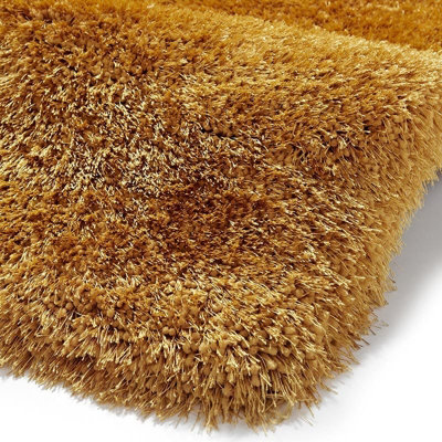 Montana Yellow Shaggy Rug Rug 60x120cm for the