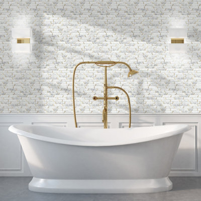 MONTE CARLO WHITE MOSAIC TILE SHEET - House of Mosaics