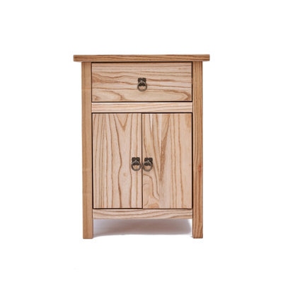 Montese 1 Drawer 2 Door Bedside Table Ring Handle | DIY at B&Q