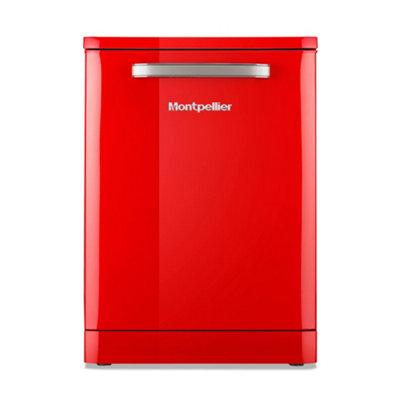Montpellier MAB1353R RETRO Style 13-Place Dishwasher 5 Progs Class E Red
