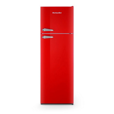 Montpellier MAB346ER - Red Retro 80/20 Top Mount Fridge Freezer - 312L ...