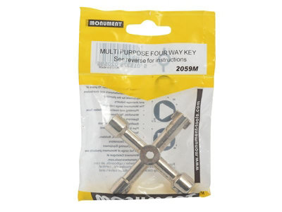Monument MON2059 Multi Purpose Four Way Key 2059M Radiator Key