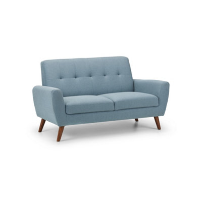 Monza 2 Seater Compact Retro Sofa - Blue