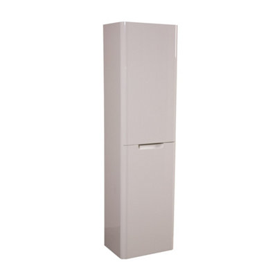 Monza Gloss White Wall Hung Tall Cabinet 350mm