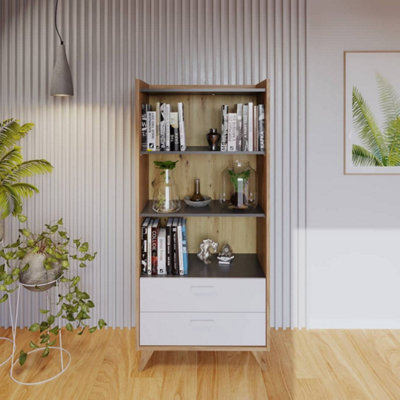 MOOD-03 - Bookcase with Drawers Trendy Bedroom & Study Storage (H ...