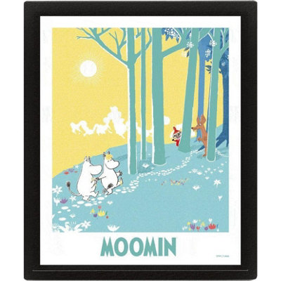Moomin 3D Framed Poster Green/Yellow/White (25.5cm x 20.5cm) | DIY at B&Q