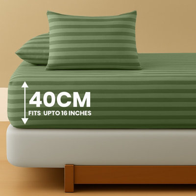 Moonlight Bedding Super King Deep Pocket-(40cm) Hotel Quality Elastic ...