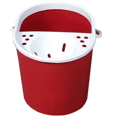 Mop Bucket with Wringer 12 Litre Floor Bucket for Small Area Cleaning ...