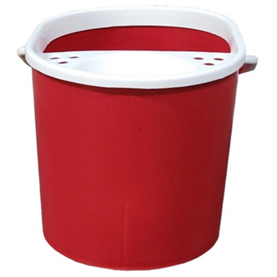 Mop Bucket with Wringer 12 Litre Floor Bucket for Small Area Cleaning ...