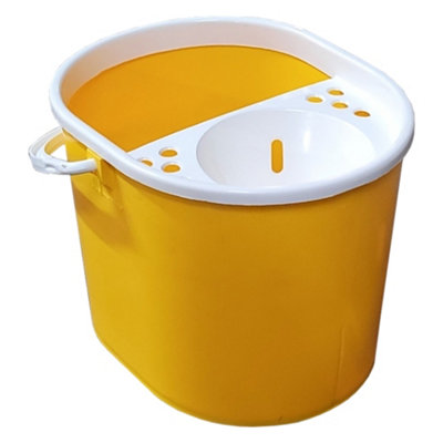 Mop Bucket with Wringer 12 Litre Floor Bucket for Small Area Cleaning ...