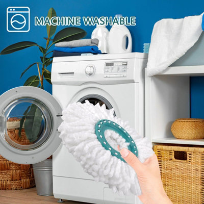 Mop Head 4 Pieces For Leifheit Clean Twist Disc Mop Replacement Cover ...