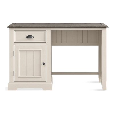 Buy Morecambe Oak and Soft White Painted Computer Desk | DIY at B&Q