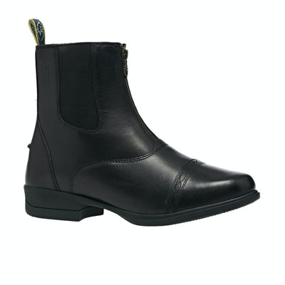 Moretta Womens/Ladies Rosetta Leather Paddock Boots Black (10 UK)