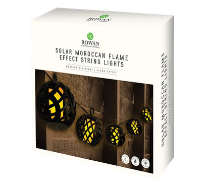 Moroccan Flame Effect Solar String Lights